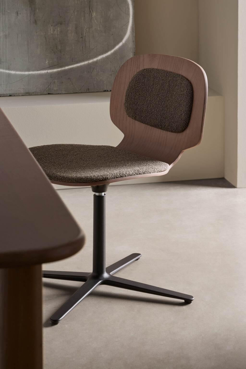 HALO Office Swivel Flat Base Chair (Smooth Upholstered) - Blasco&Vila